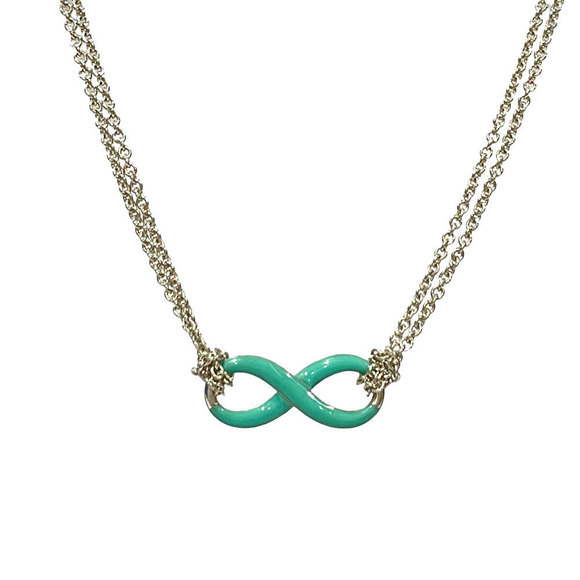 Tiffany & Co. | Jewelry | Tiffany Necklace Infinity Enamel Double Chain ...